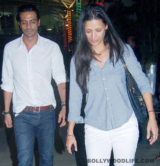 Arjun Rampal spotted with wife Mehr at the airport - Bollywood News ...