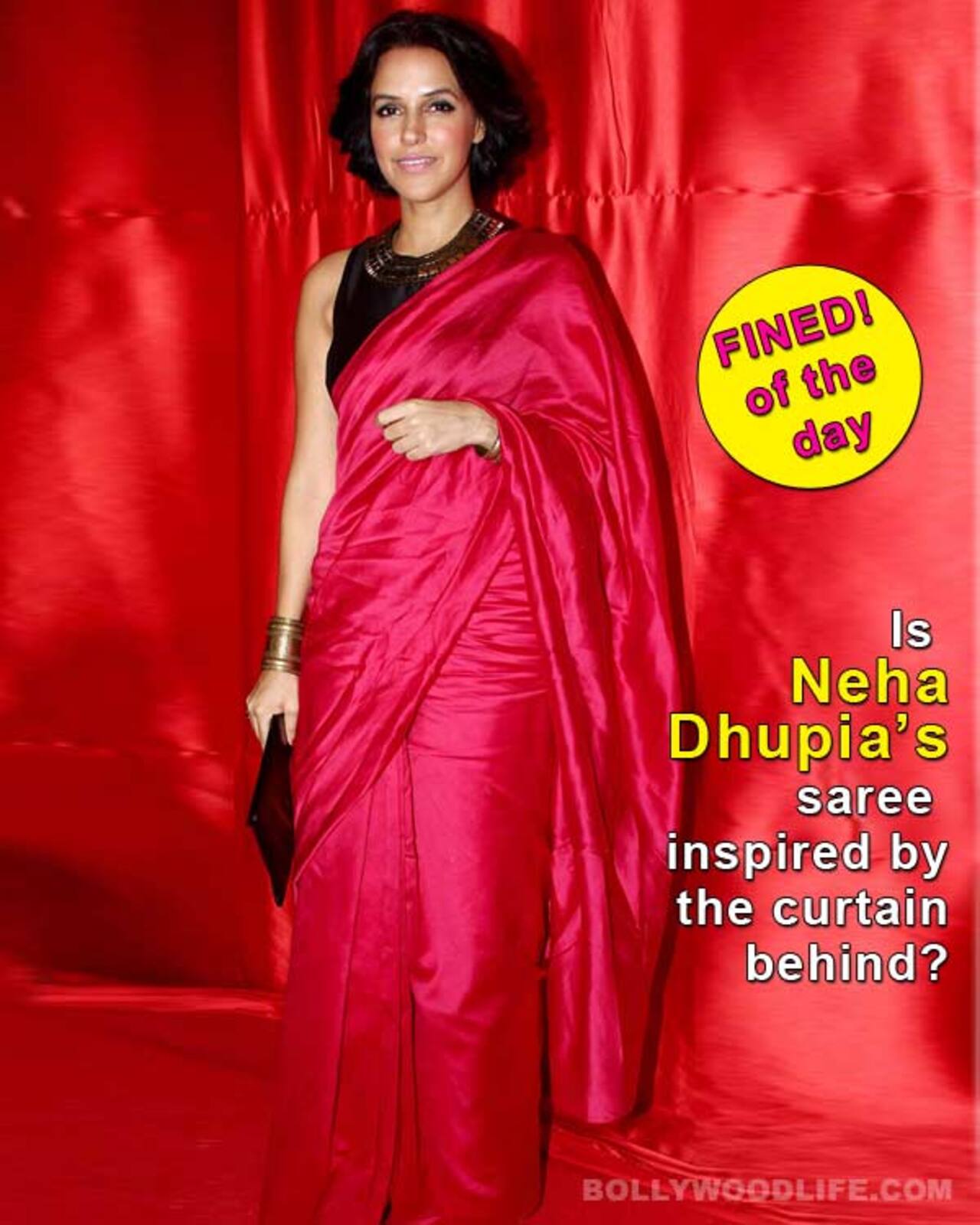Neha Dhupia’s creased saree has decreased her fashion followers ...