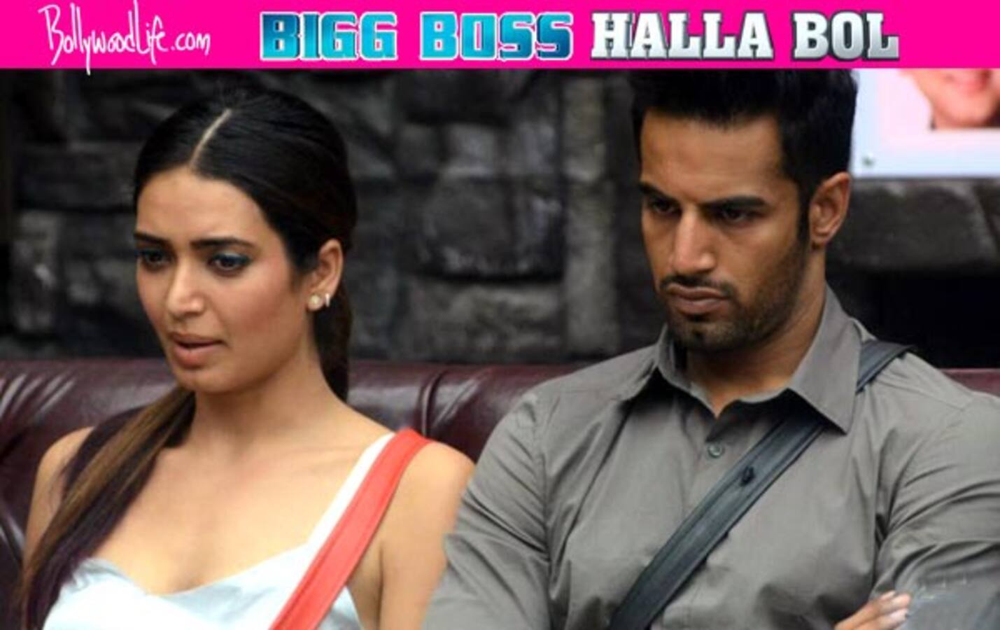 Bigg Boss Halla Bol Upen Patel Forces Karishma Tanna For A Kiss