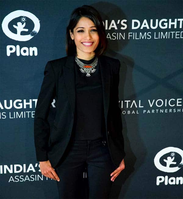 Freida Pinto urges men to fight for women's rights at India's Daughter ...