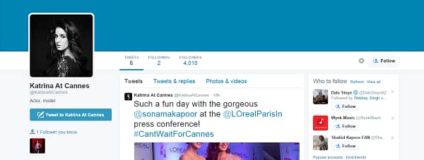 After Ranbir Kapoor, now Katrina Kaif joins twitter finally - Bollywood ...