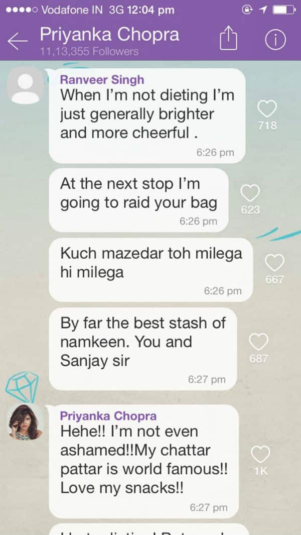 Priyanka Chopra and Ranveer Singh's Viber chat proves that celebs are ...