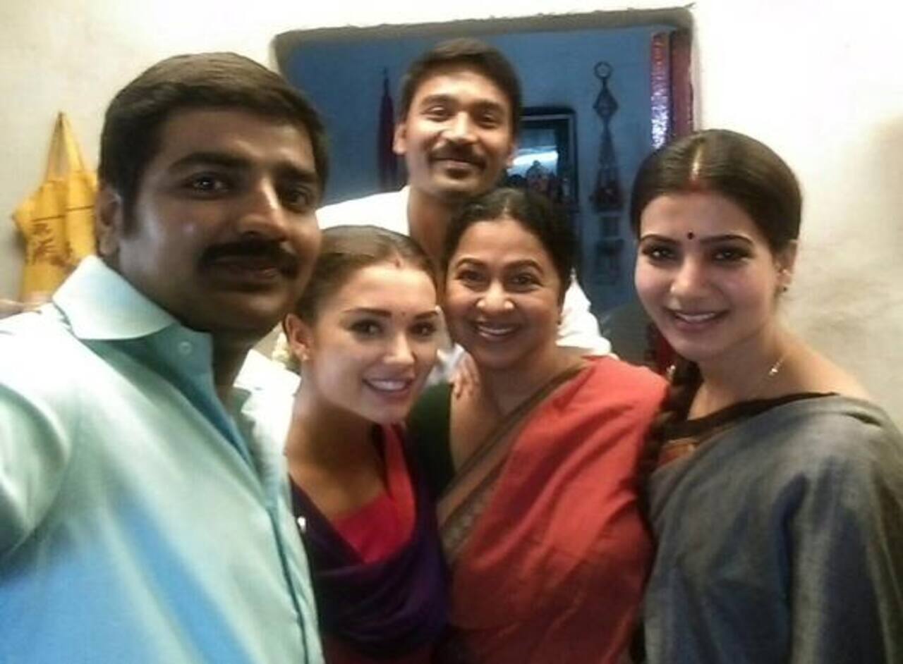 Dhanush, Samantha and Amy Jackson don traditional avatars for director ...