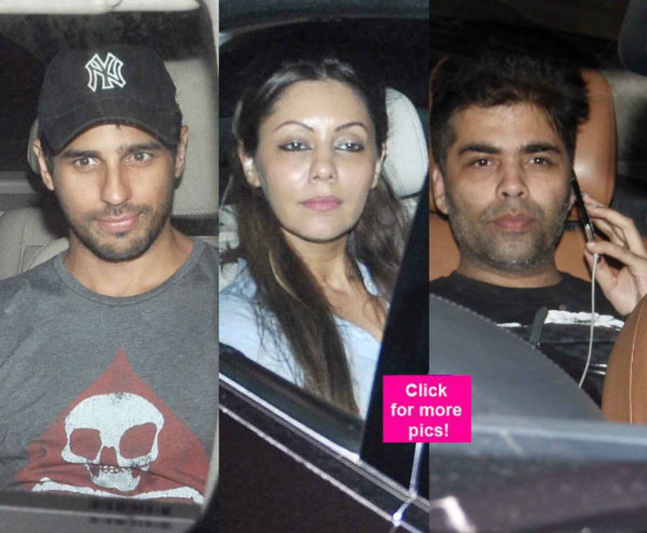 Sidharth Malhotra, Gauri Khan, Karan Johar catch a special screening of ...