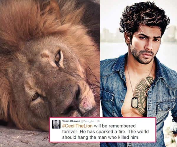 Varun Dhawan supports outcry over #CecilTheLion's death, demands ...