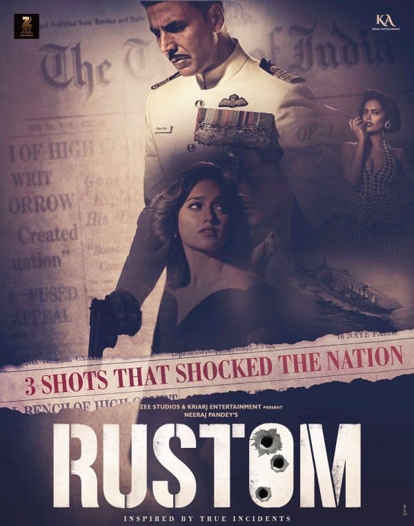 Rustom new poster: Akshay Kumar, Ileana D'Cruz and Esha Gupta will take you back to Nanavati ...