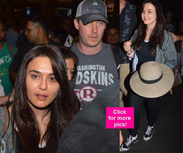 Newlyweds Preity Zinta and Gene Goodenough arrive in the city to host a ...