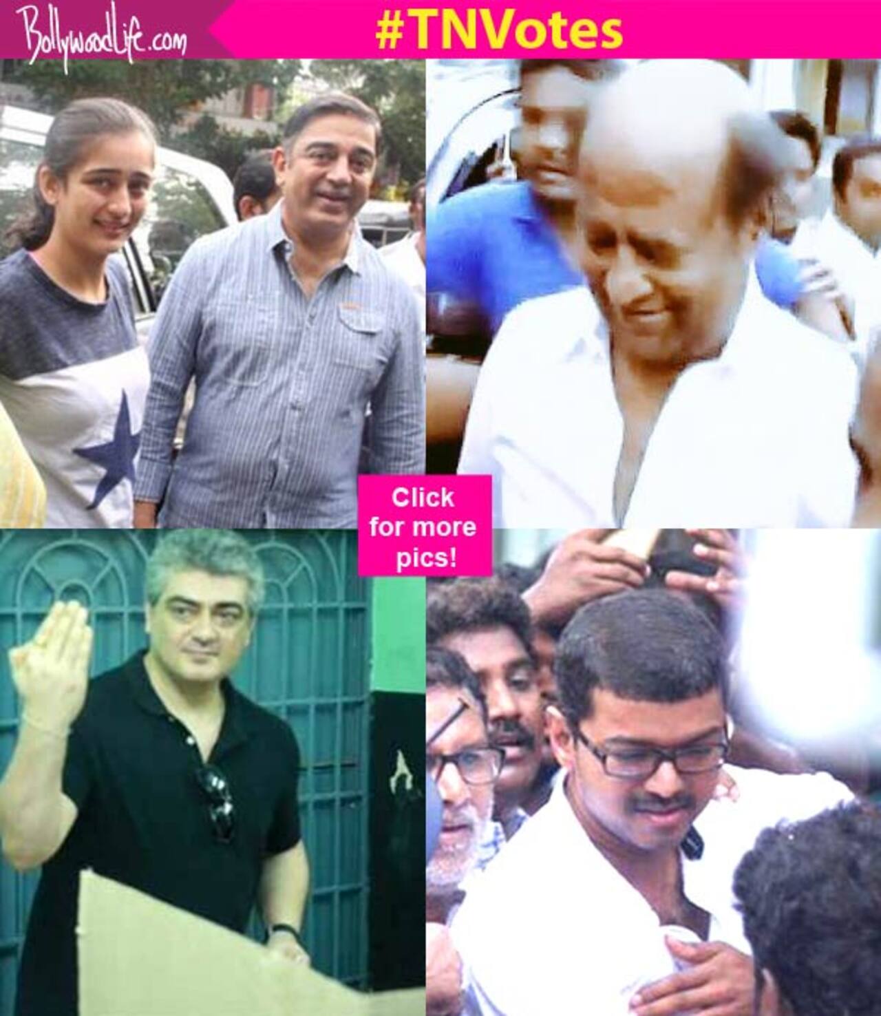 Rajinikanth Kamal Haasan Ajith Vijay Suriya Cast Their Votes For