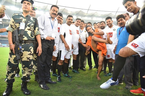 Pictures of Baba Ramdev playing football is what nightmares are made of ...