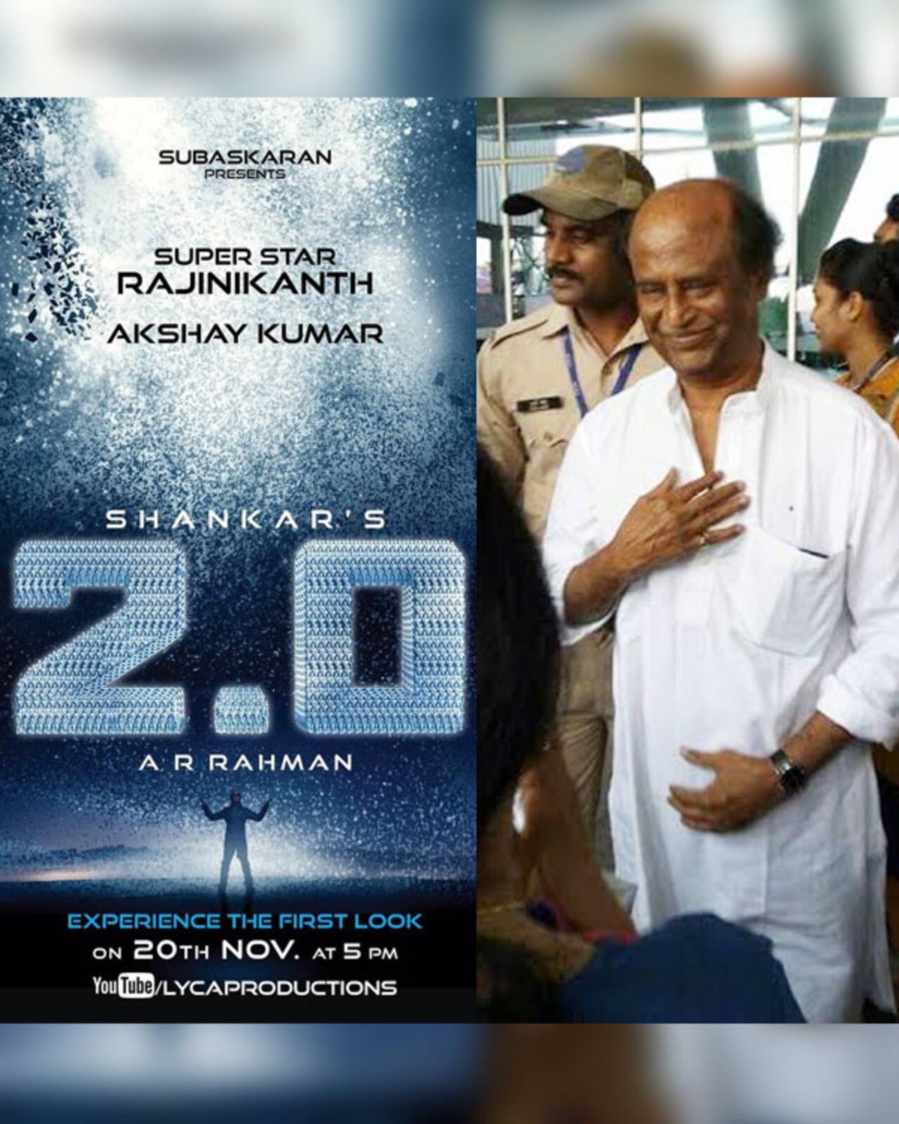 Rajinikanth spotted leaving for 2.0's first look launch from Chennai ...