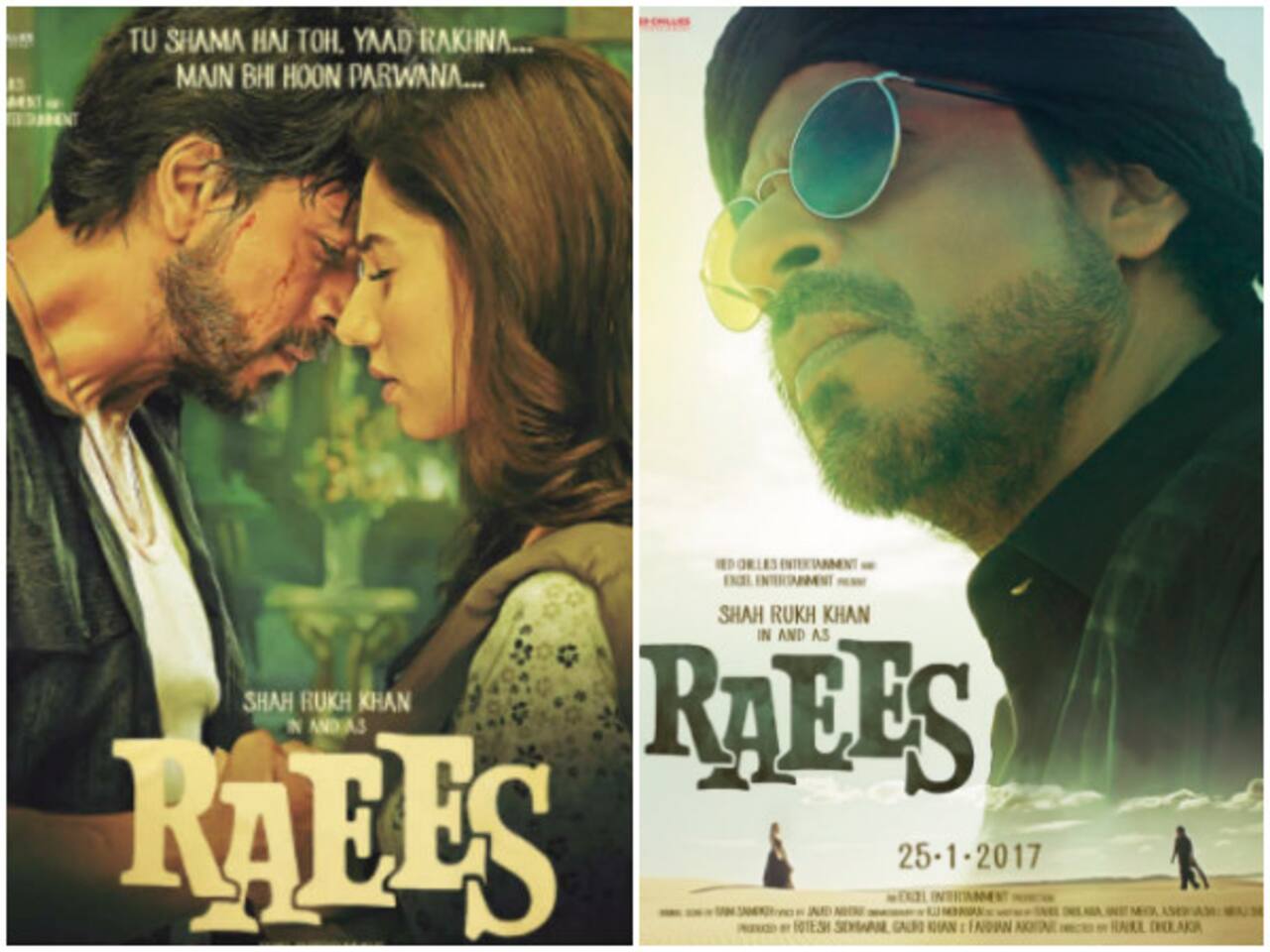 Raees new posters: Shah Rukh Khan's bohemian avatar and his intense ...