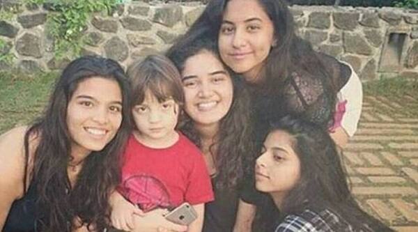 AbRam Khan poses with sister Suhana and her friends in this adorable ...