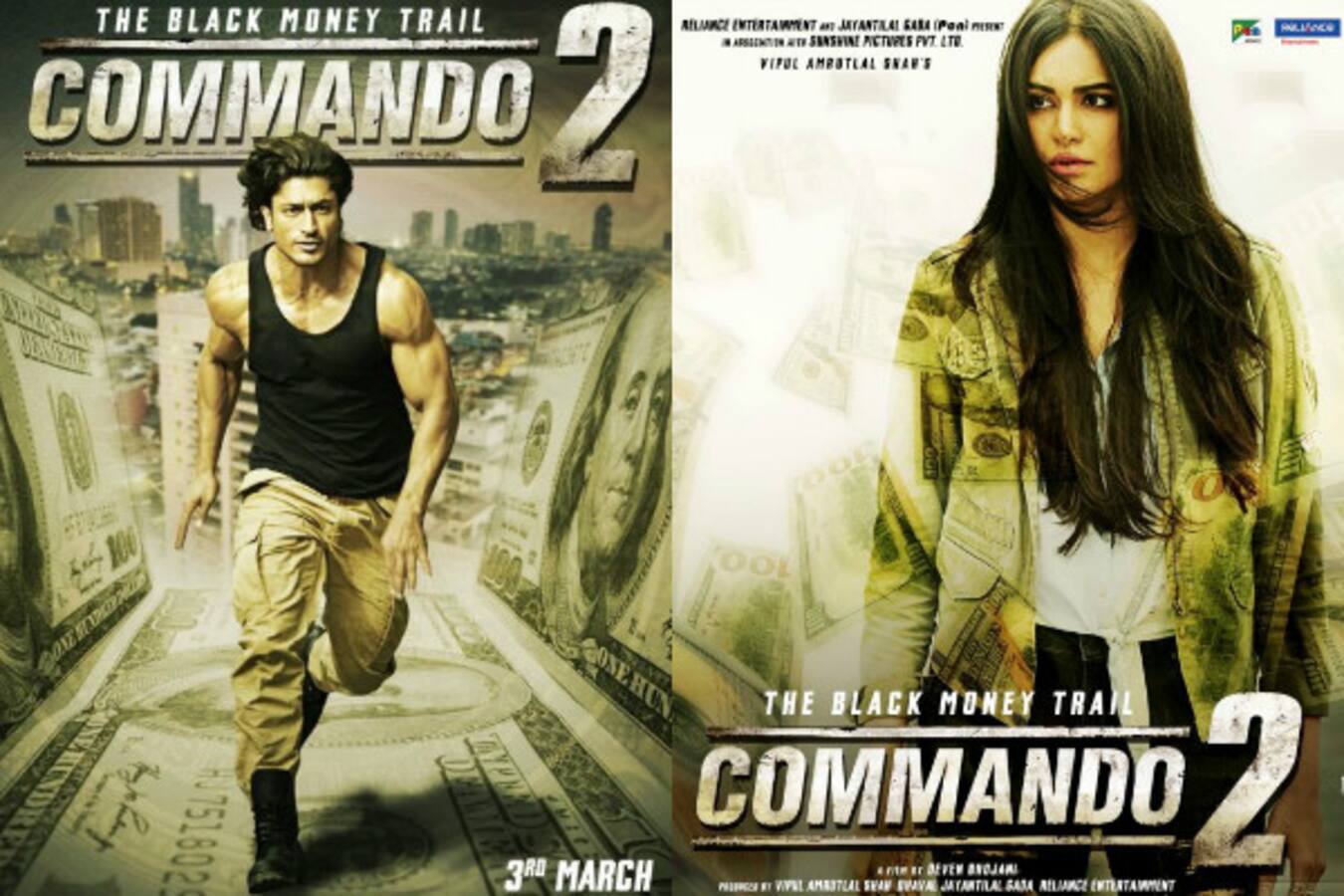 Commando 2 new posters: Vidyut Jammwal, Adah Sharma, Esha Gupta and ...