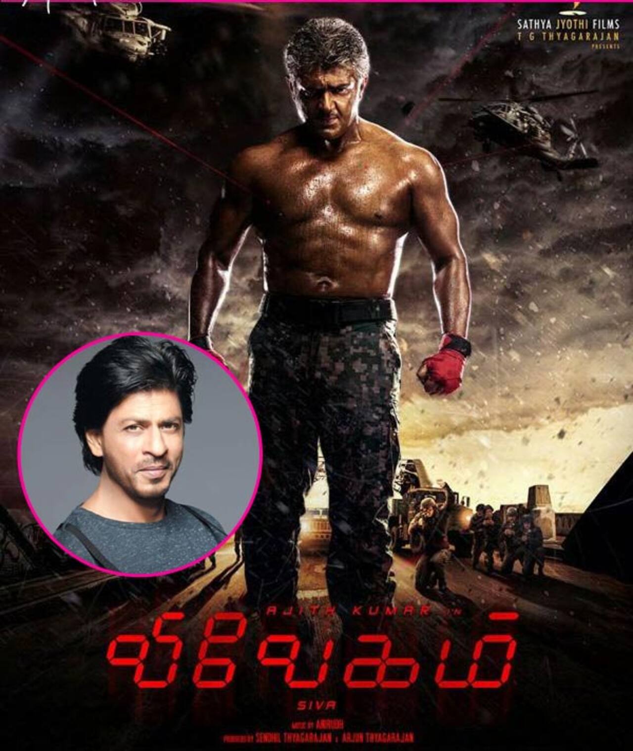 Shah Rukh Khan found Ajith's first look of Vivegam awesome - Bollywood ...