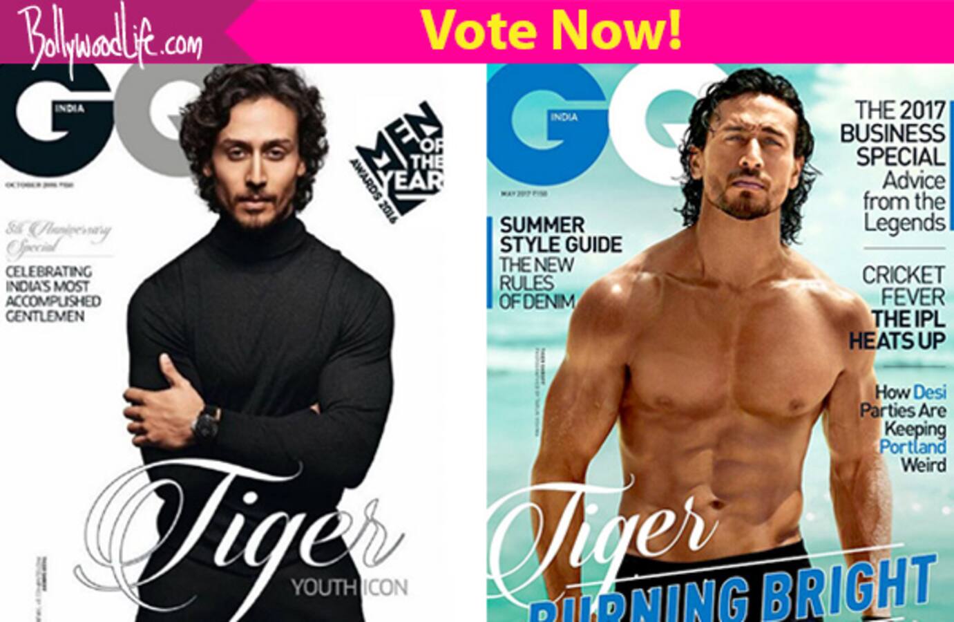 Tiger Shroff with or without shirt - which mag cover is your pick ...