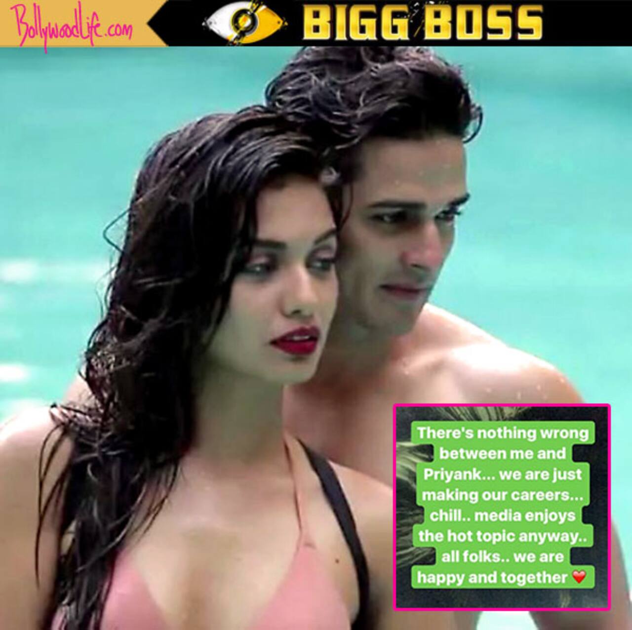 Bigg Boss 11: Priyank Sharma's girlfriend Divya Agarwal rubbishes rumours of their break up ...