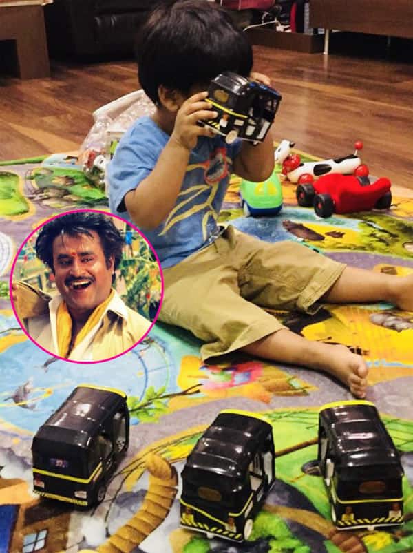 Soundarya posts a picture of her son and quotes Rajinikanth from Baasha ...