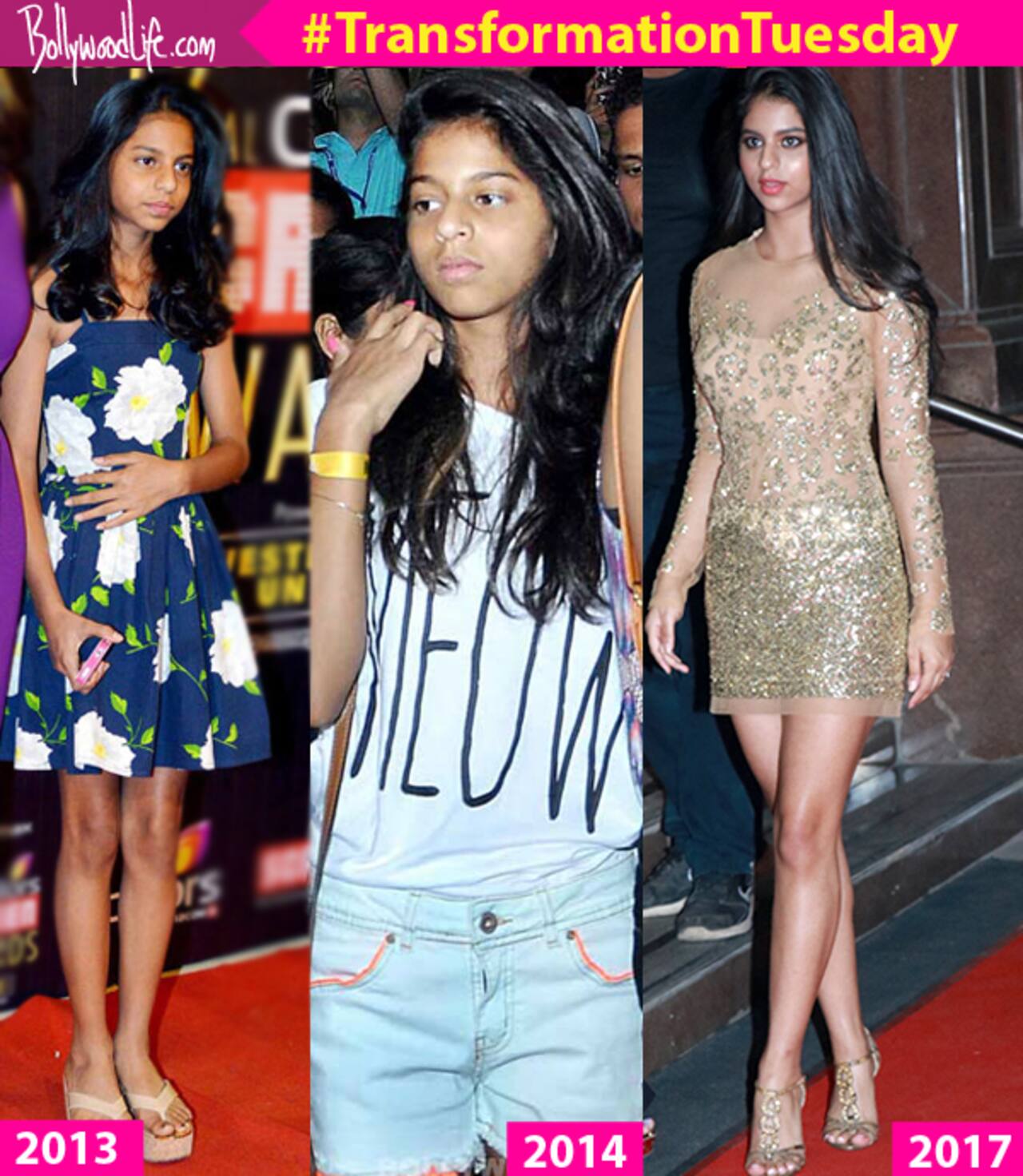 From being shy to sensational; here's Suhana Khan's DRASTIC transformation over the years - view ...
