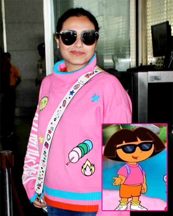 Rani Mukerji dresses up as Dora The Explorer for her airport outing ...