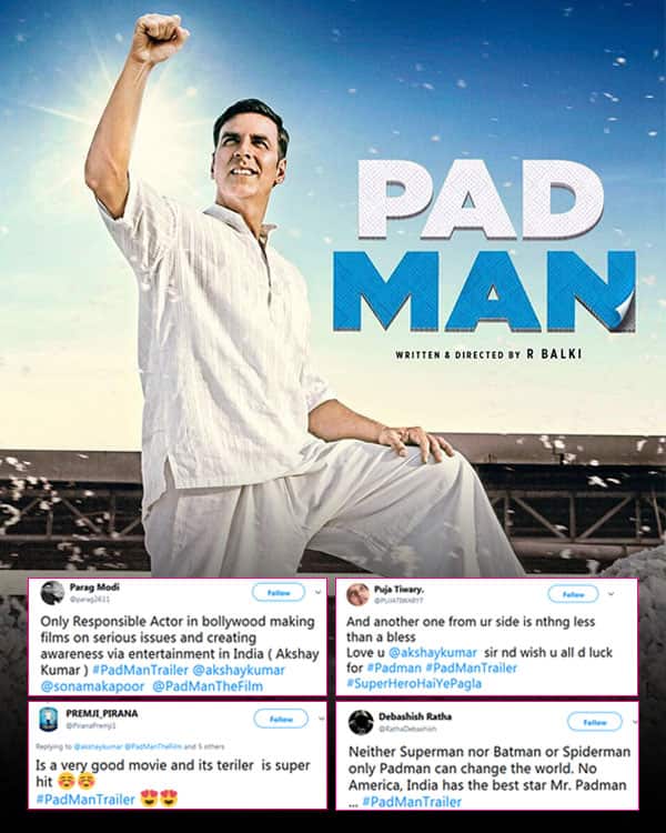 Padman trailer tweet review: Fans say PadMan is the next superhero of ...