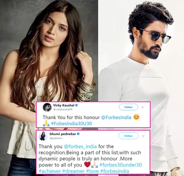 Bhumi Pednekar, Vicky Kaushal make it to the Forbes India's 30 under 30 ...