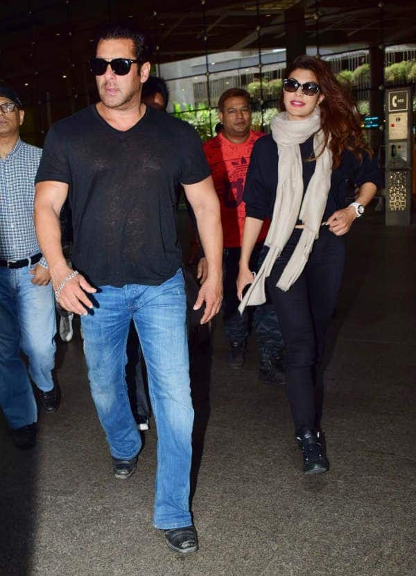 Salman Khan, Jacqueline Fernandez, Saqib Saleem return to Mumbai after ...