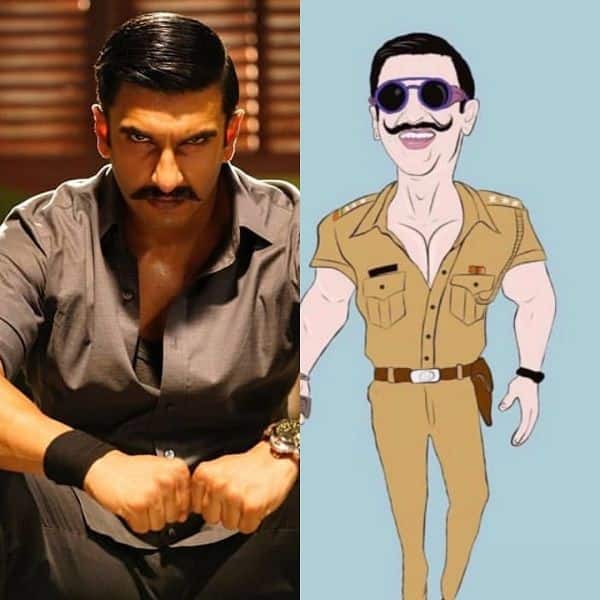 Ranveer Singh shares a quirky caricature of his cop avatar from Simmba ...