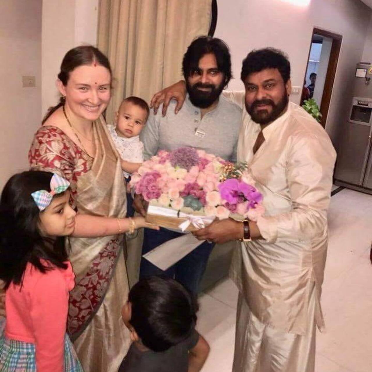 Chiranjeevi celebrates birthday with family and fans – view pics ...