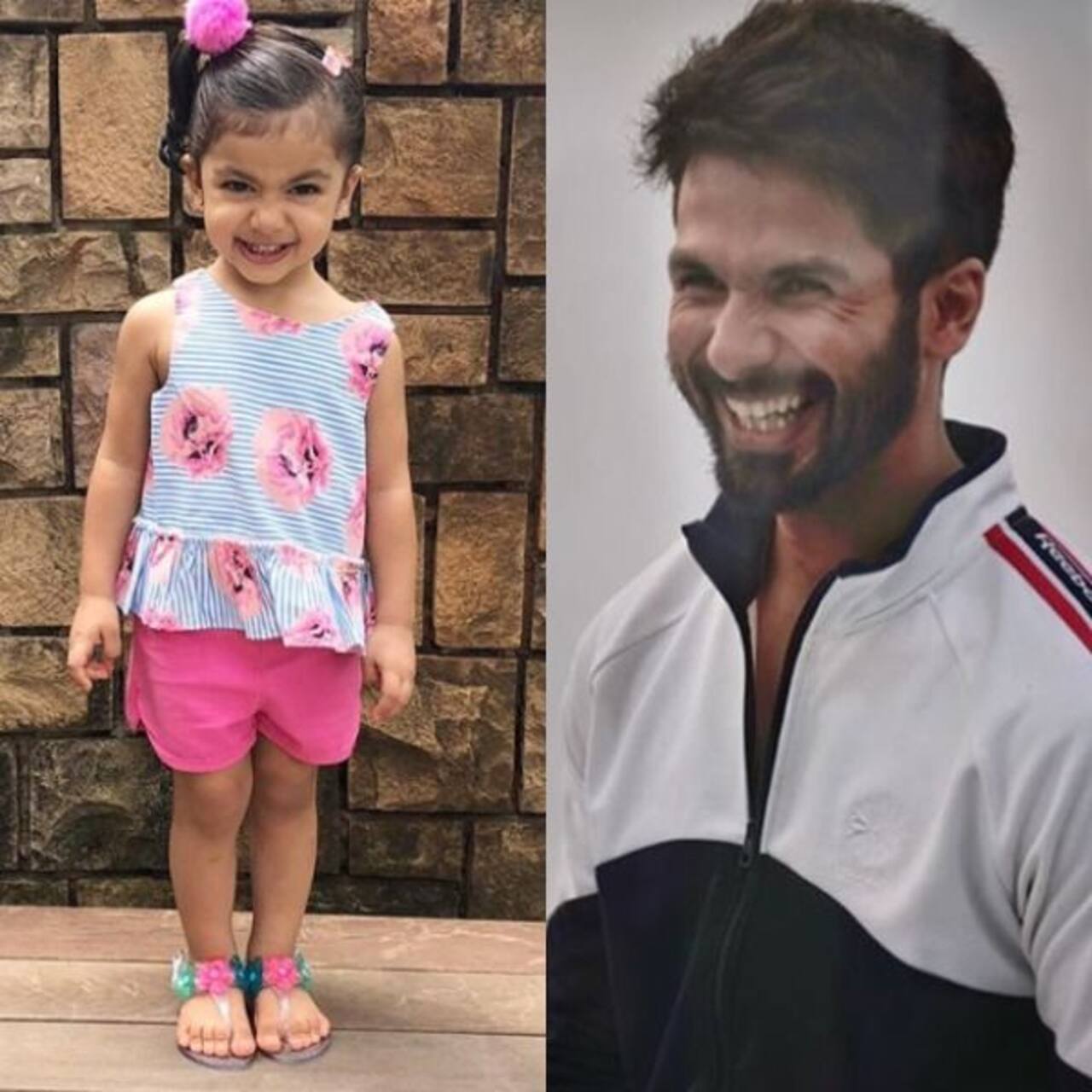 Misha is a spitting image of papa Shahid in this picture and it's too ...