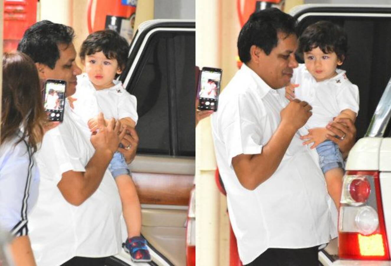 [HQ Pics] Look how shy Taimur Ali Khan gets when a female fan clicks ...