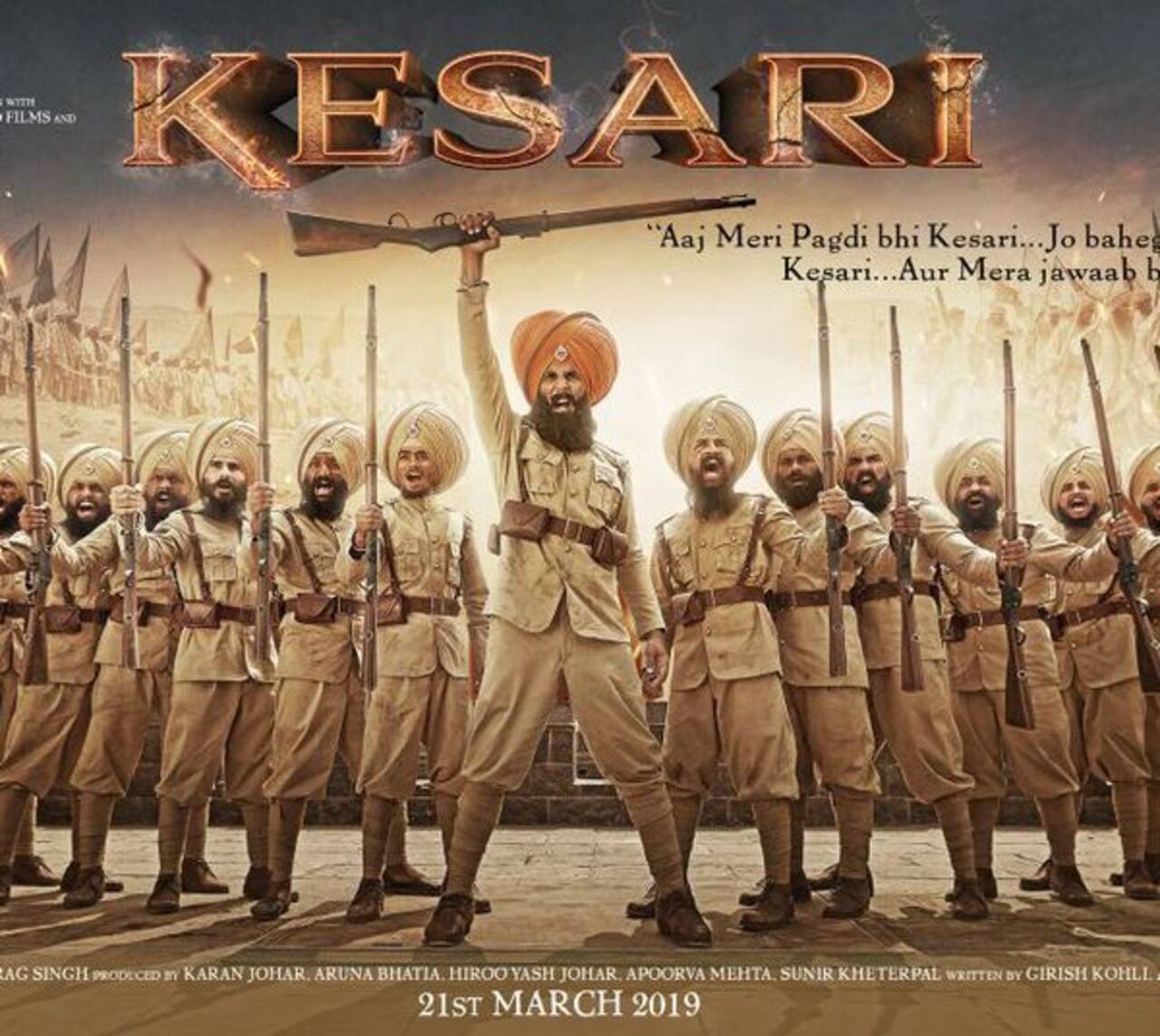 Kesari FIRST POSTER OUT! You don't want to mess with the fiery Akshay ...