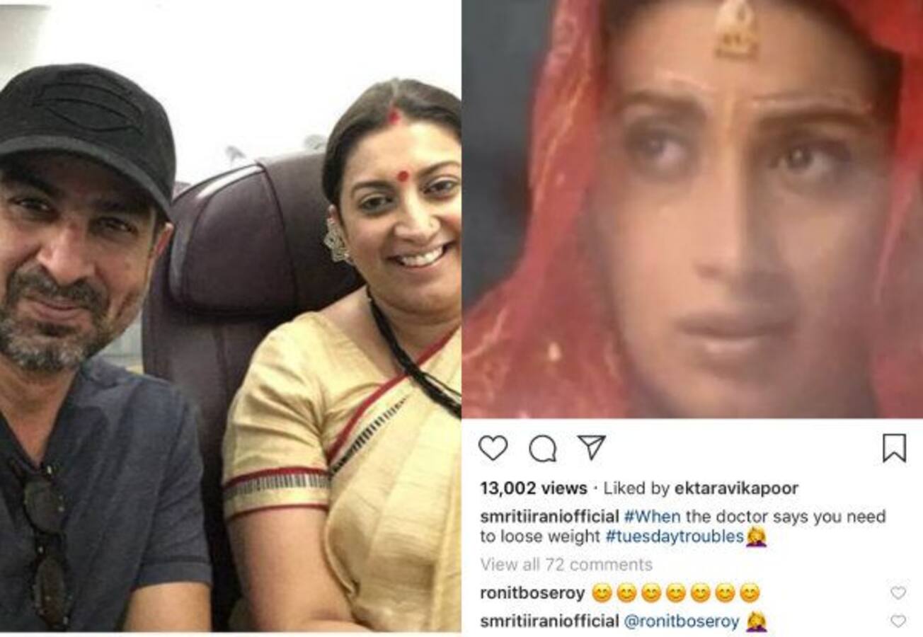 Smriti Irani's meme on Tulsi Virani makes Mihir Ronit Roy smile gleefully - view pic - Bollywood ...