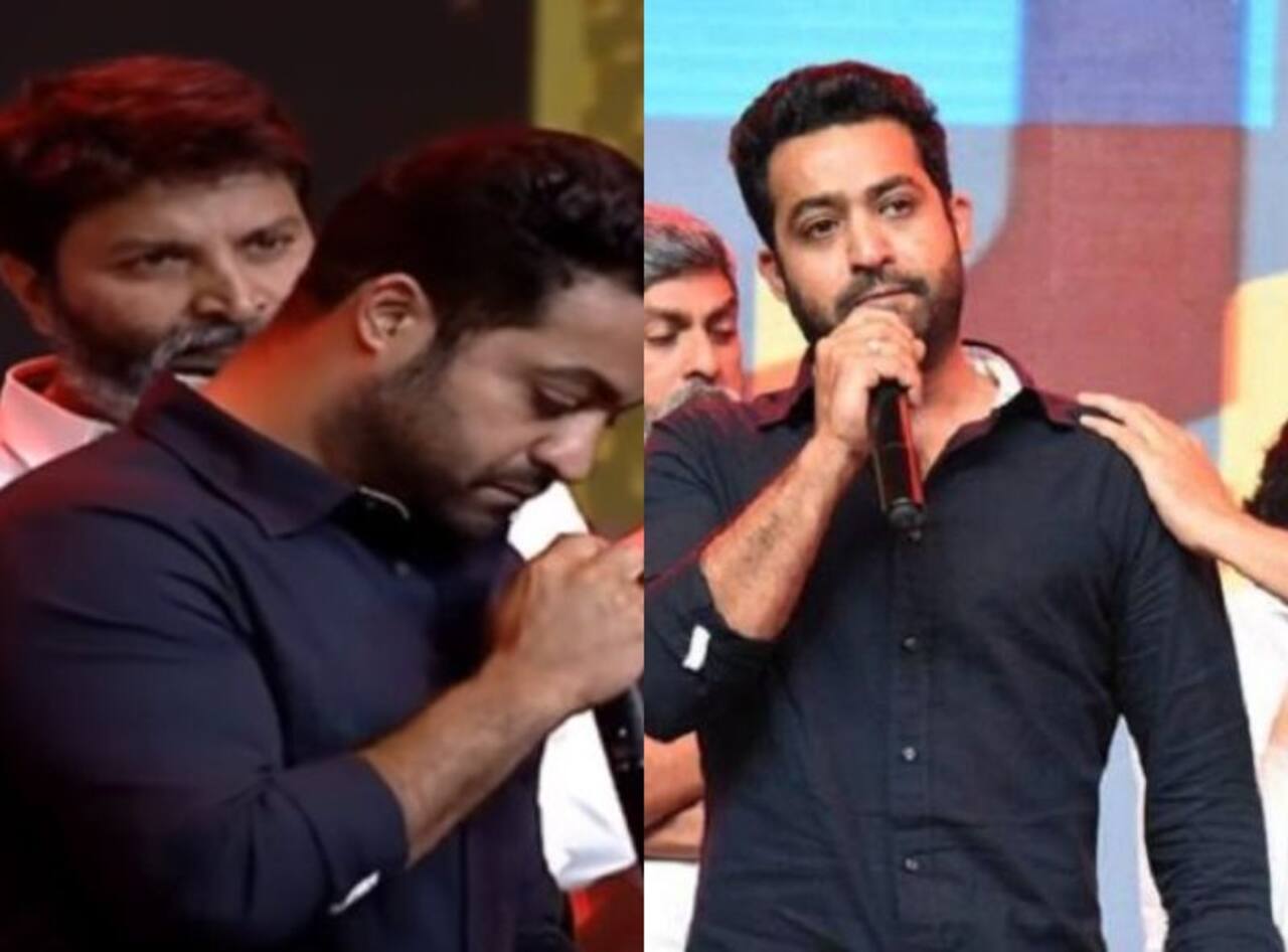Jr NTR breaks down remembering his father N Harikrishna at the pre ...