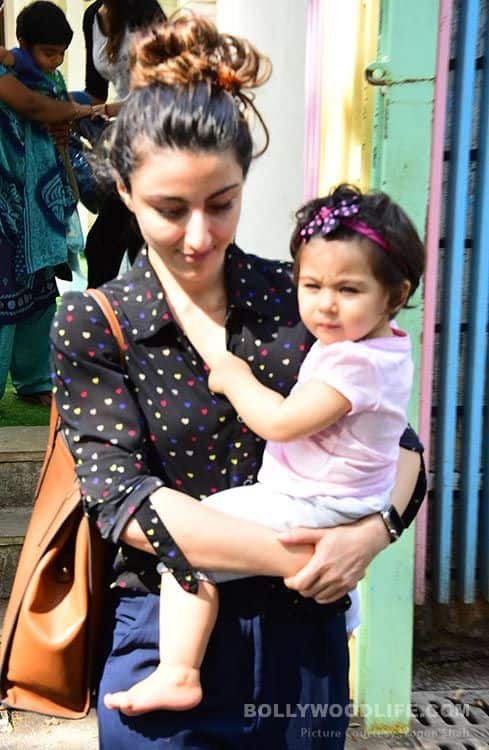 Inaaya looks as cute as Minnie Mouse as she steps out with mother Soha ...