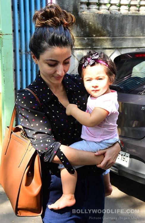 Inaaya looks as cute as Minnie Mouse as she steps out with mother Soha ...