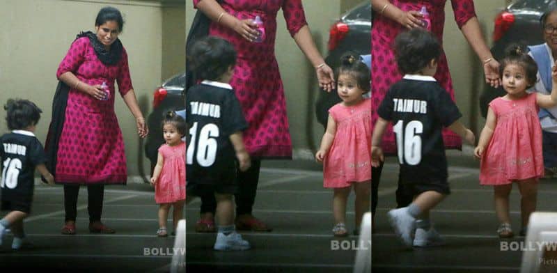 [HQ Pics] Taimur is super happy to see Inaaya; runs to meet her ...