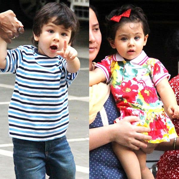 Taimur waves out to the paps with the cutest looks, but Inaaya doesn't ...