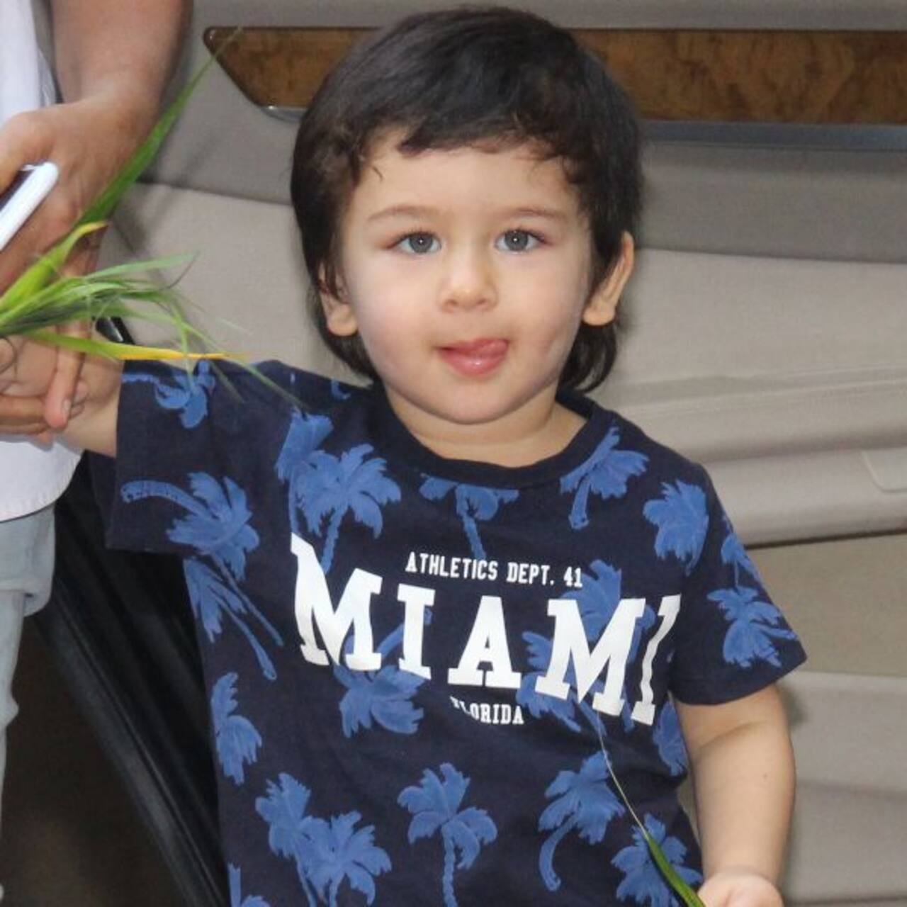 Taimur is beating the heat enjoying on the swing in his balcony as ...