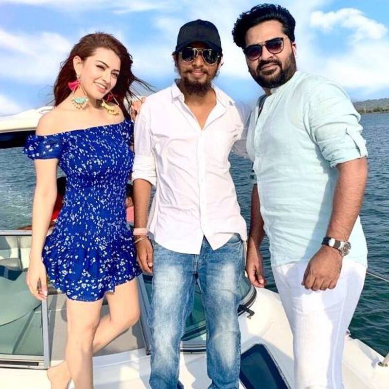 Ex-couple Hansika Motwani and Simbu snapped on the sets of Maha – view ...