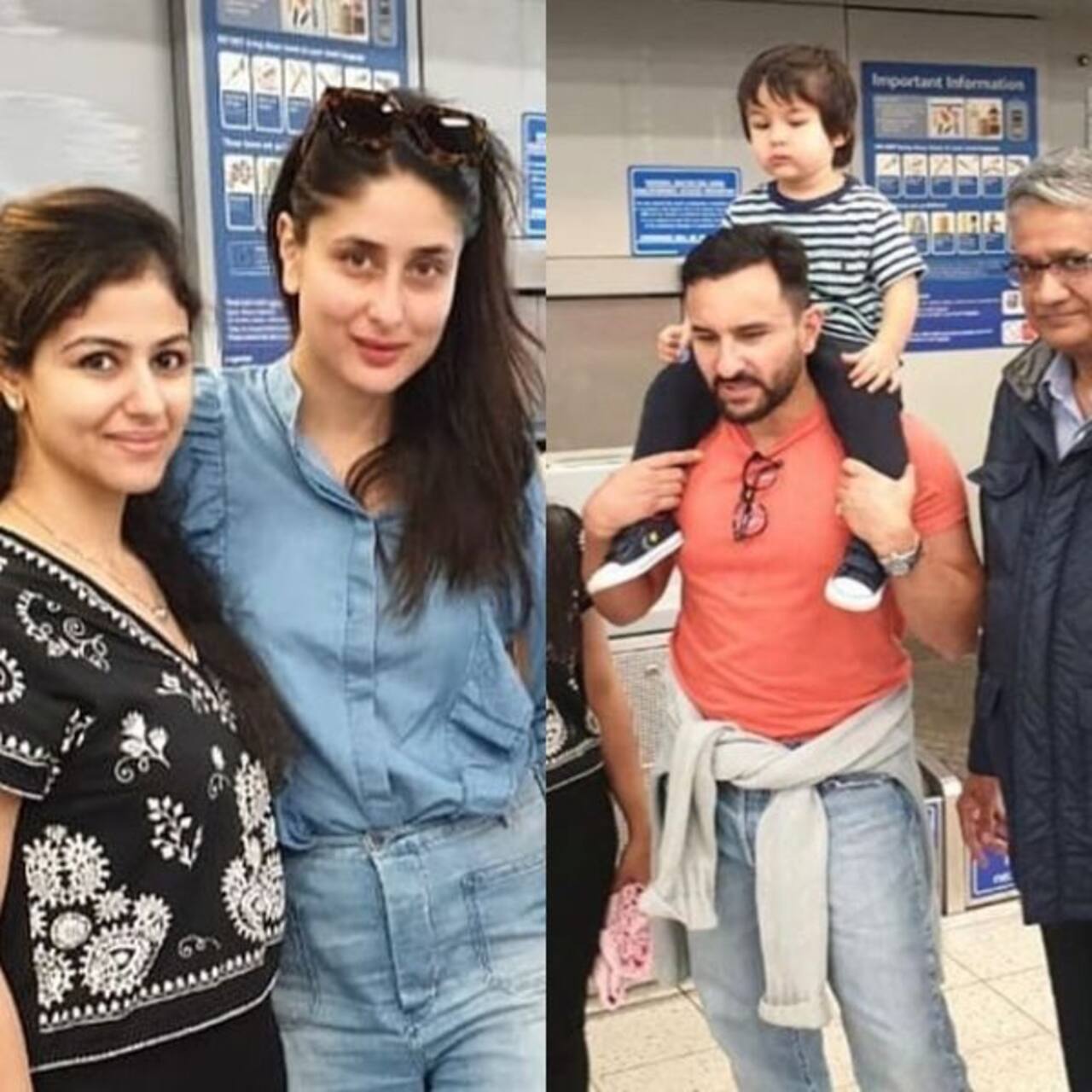Kareena Kapoor Khan, Saif Ali Khan and Taimur pose with fans in London ...