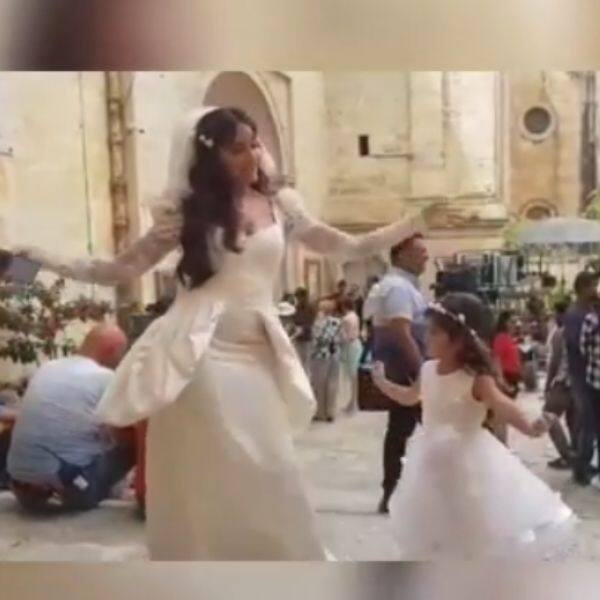 Bharat: Nora Fatehi dancing to the tunes of Dilbar along with a little ...