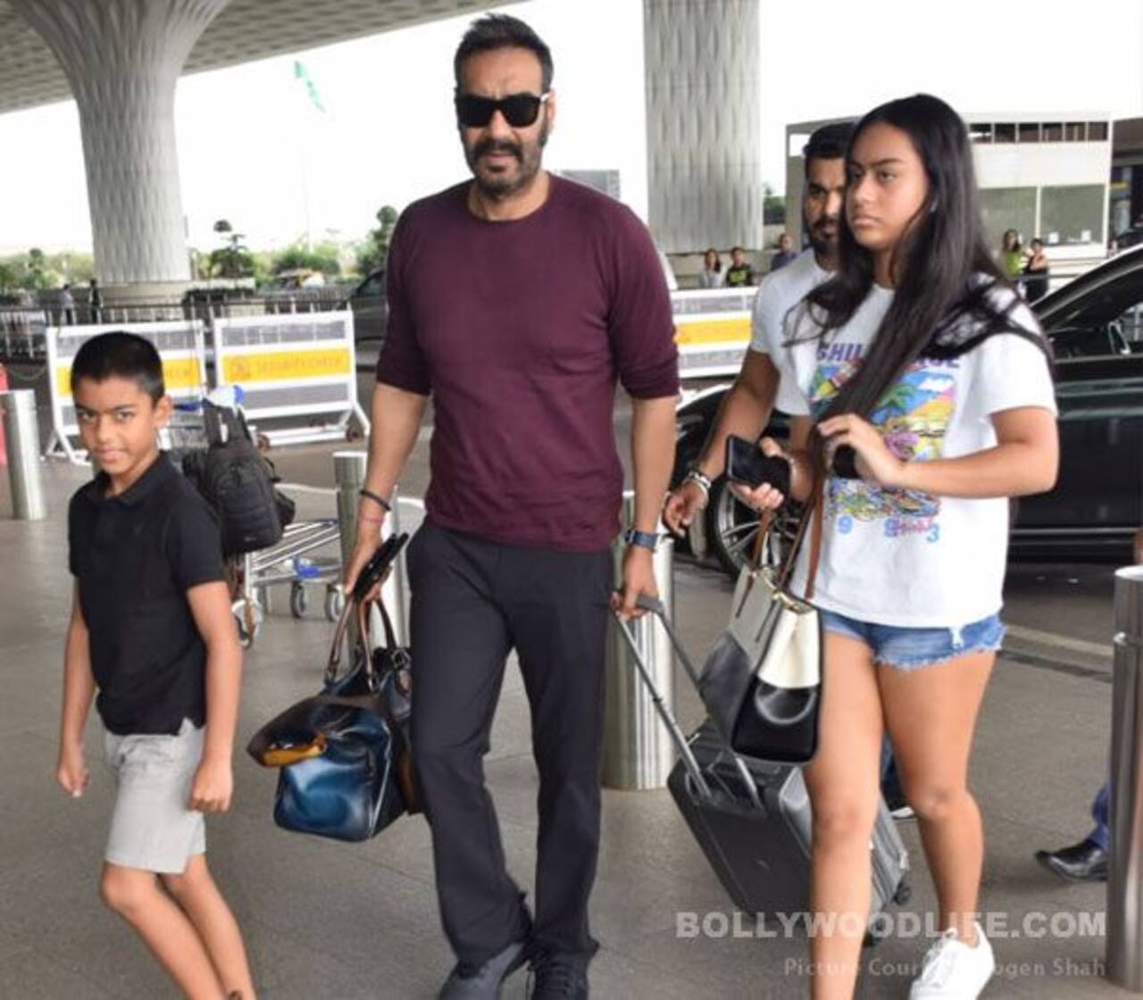 Ajay Devgn With Children Son Yug & Daughter Nysa Spotted At Mumbai ...