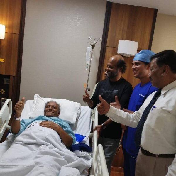 Rajinikanth visits Bengaluru to see his ailing brother Sathyanarayana Rao