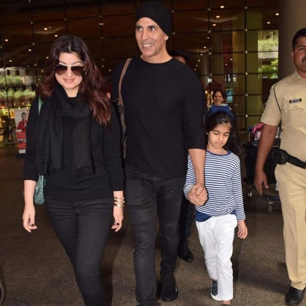 जन्मदिन मनाकर पत्नी Twinkle Khanna और बेटी Nitara Bhatia के साथ लौटे ...