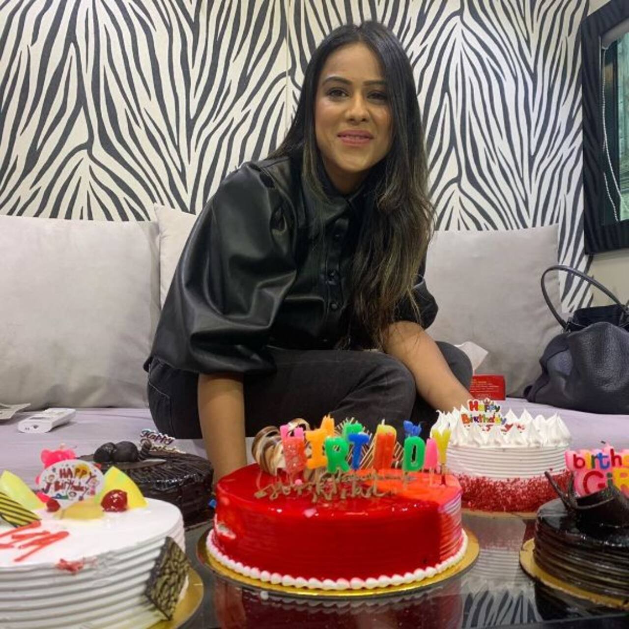 Nia Sharma's birthday cake war continues with 19 cakes! - watch video