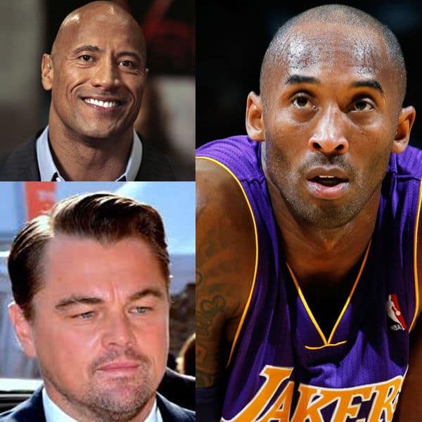 Kobe Bryant: Leonardo DiCaprio, Dwayne Johnson, Kim Kardashian, Taylor ...