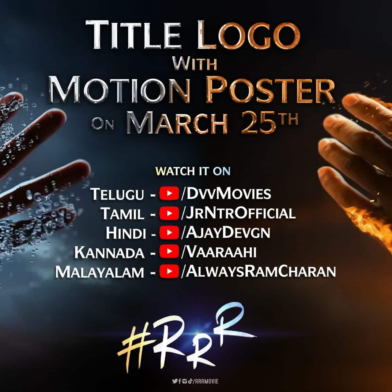 Entertainment News: SS Rajamouli's RRR title logo and Motion poster ...