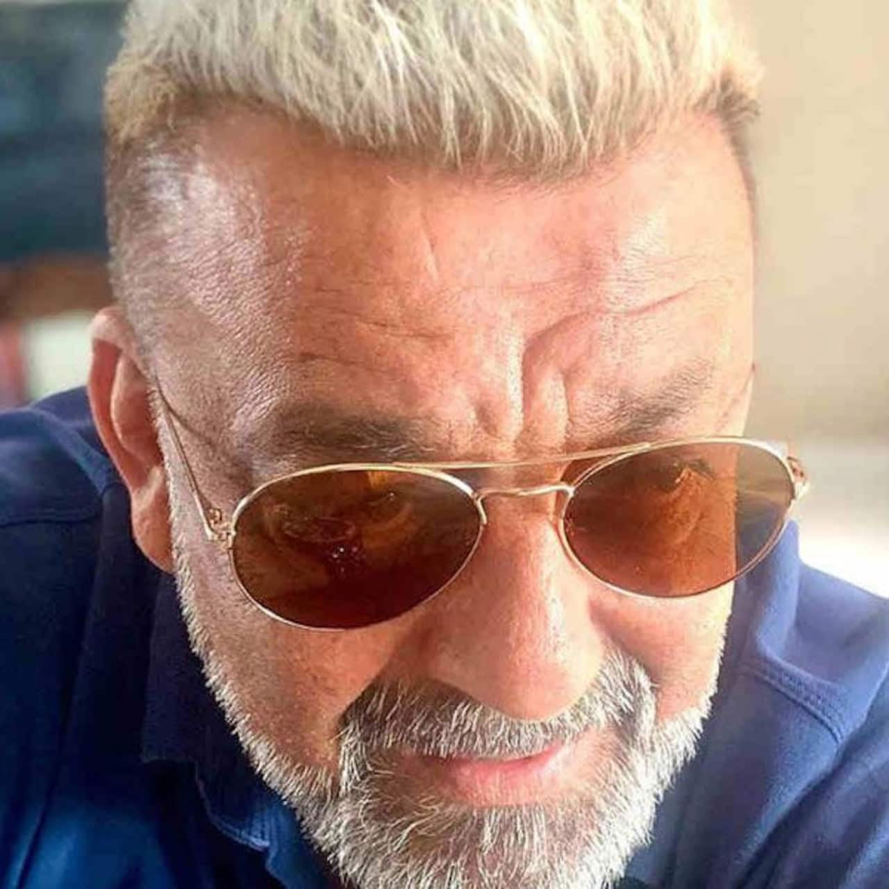 Sanjay Dutt flaunts his new platinum blonde hairdo after beating cancer