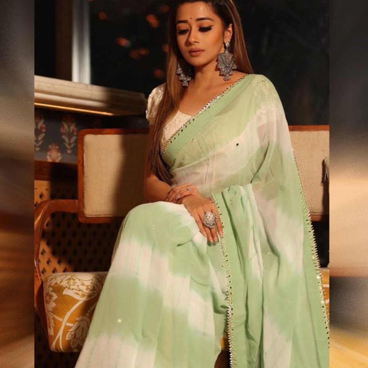 Tina Datta exudes pretty princess vibes in her latest saree photoshoot