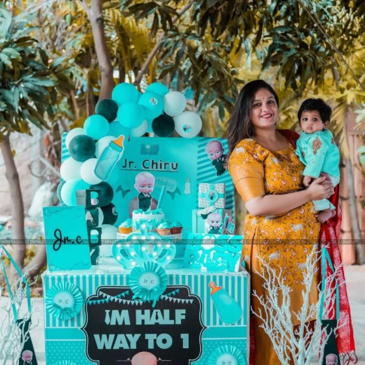 Late Chiranjeevi Sarjas Son Jr Chiru Completes Six Months Meghana Raj